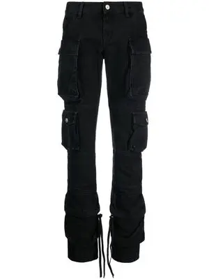 Attico Mid-rise Straight-leg Jeans - Black