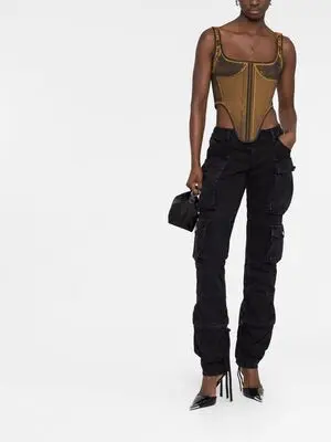 Attico Mid-rise Straight-leg Jeans - Black