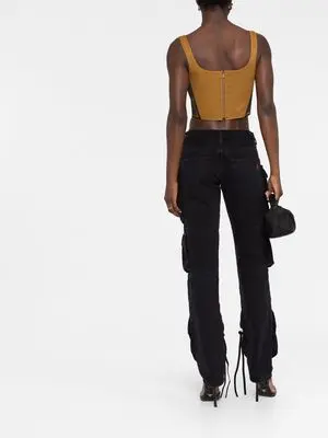 Attico Mid-rise Straight-leg Jeans - Black