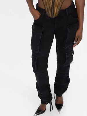 Attico Mid-rise Straight-leg Jeans - Black