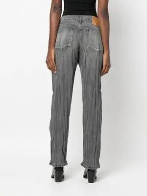 Martine Rose Crease-detail Denim Jeans