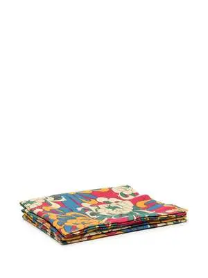 CABANA Floral-print Table-linen - Yellow