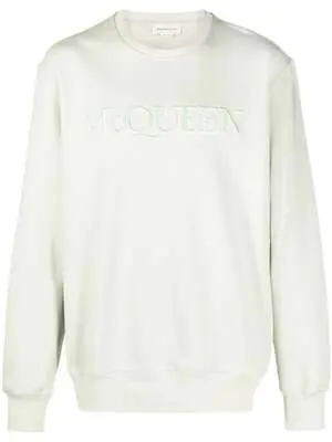 Alexander McQueen Logo Embroidered Sweatshirt - Green