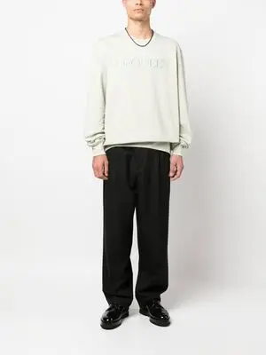 Alexander McQueen Logo Embroidered Sweatshirt - Green