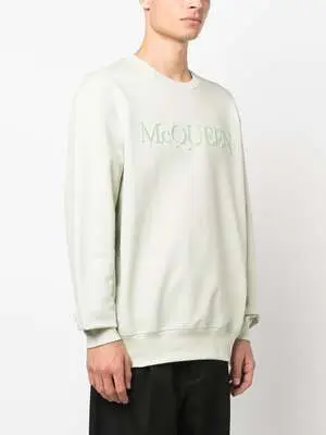 Alexander McQueen Logo Embroidered Sweatshirt - Green