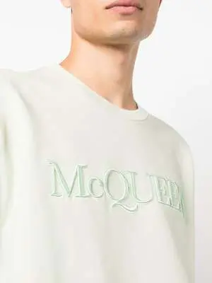 Alexander McQueen Logo Embroidered Sweatshirt - Green