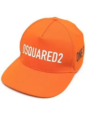 Dsquared2 Cotton Logo Cap - Orange