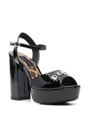 Philipp Plein 100mm Logo-plaque Platform Sandals