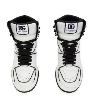 Dolce & Gabbana Leather Dg Pipe High-top Sneakers