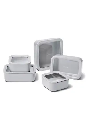 CARAWAY 13-piece Food Storage Glass Container Set - Gray