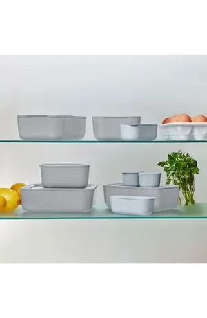 CARAWAY 13-piece Food Storage Glass Container Set - Gray
