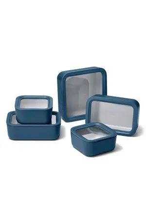 CARAWAY 13-piece Food Storage Glass Container Set - Navy