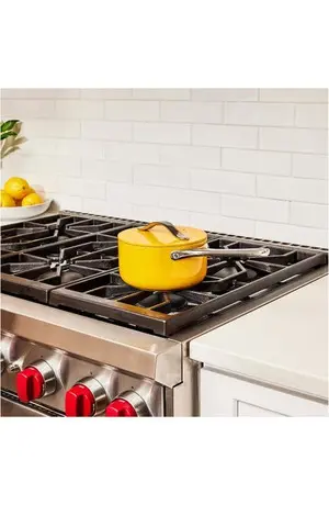 CARAWAY Nonstick Ceramic 1.75-quart Sauce Pan With Lid - Marigold