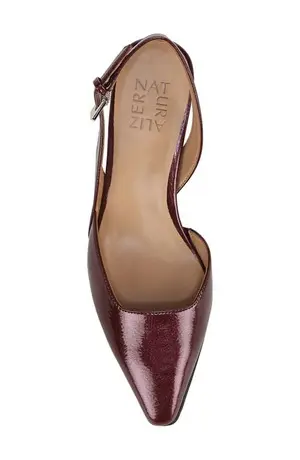 Naturalizer Dalary Slingback Pumps - Cranberry Patent Faux Leather