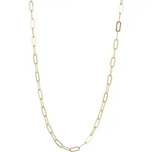 Argento Vivo Paper Clip Chain Necklace - Gold