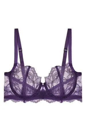 JOURNELLE Anais Low Balconette Lace Underwire Bra - Violette