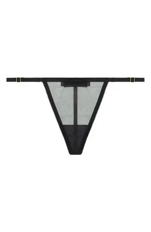JOURNELLE Odette Mesh Thong - Noir