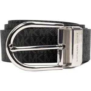 Michael Kors Logo Reversible Belt - Black/silver