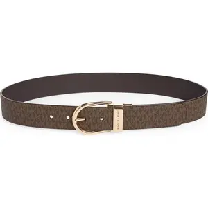 Michael Kors MICHAEL Michael Kors Logo Reversible Belt Brown Logo