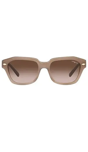 VOGUE EYEWEAR X Hailey Bieber Square Sunglasses In Beige
