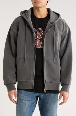 Carhartt Work In Progress Hooded Vista Jacket - Black Garment Dyed