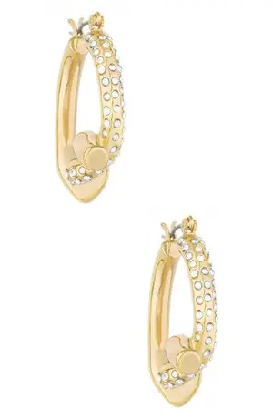 Ettika Crystal Knot Hoop Earrings