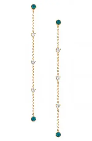 Ettika Opal Linear Drop Earrings