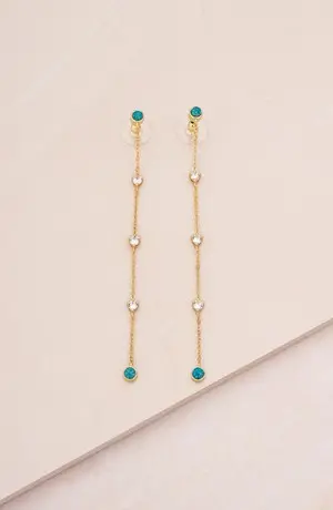 Ettika Opal Linear Drop Earrings