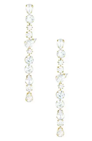 Ettika Crystal Drop Earrings - Gold