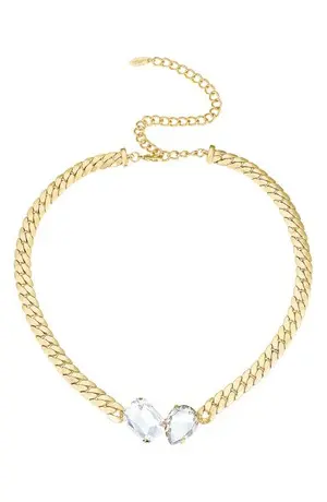 Ettika Crystal Collar Necklace - Gold