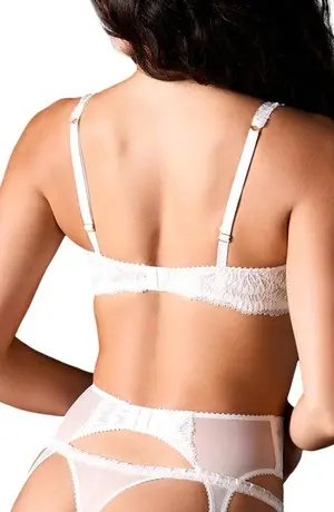JOURNELLE Loulou Lace Underwire Balconette Bra - Blanc