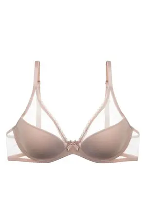 JOURNELLE Victoire Plunge Underwire Bra - Blush