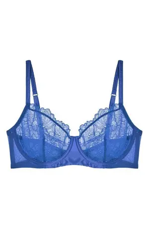 JOURNELLE Lexi Underwire Unlined Demi Bra - Lapis