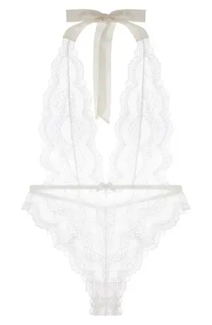 JOURNELLE Natalia Lace Bodysuit - Alabaster