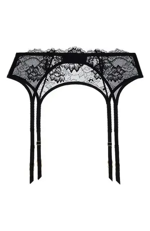 JOURNELLE Isabel Lace Suspender Belt - Noir