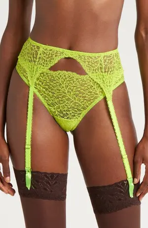 JOURNELLE JOURNELLE Allegra Suspender Belt Chartreuse