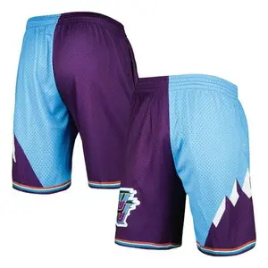 Mitchell & Ness Purple Utah Jazz Hardwood Classics 1996 Split Swingman Shorts - Turquoise