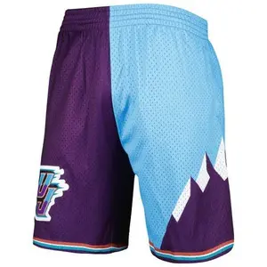 Mitchell & Ness Purple Utah Jazz Hardwood Classics 1996 Split Swingman Shorts