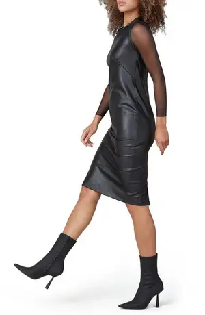 Spanx Sleeveless Faux Leather Dress
