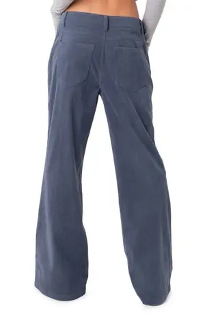EDIKTED Dawn High Waist Wide Leg Corduroy Pants