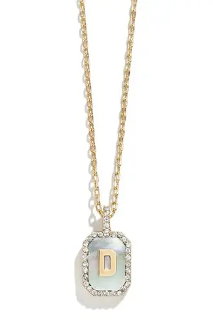 Baublebar BaubleBar Initial Pendant Necklace Green-d
