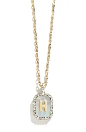 Baublebar BaubleBar Initial Pendant Necklace Green-h