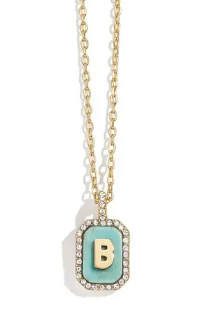 Baublebar BaubleBar Initial Pendant Necklace Turquoise-b