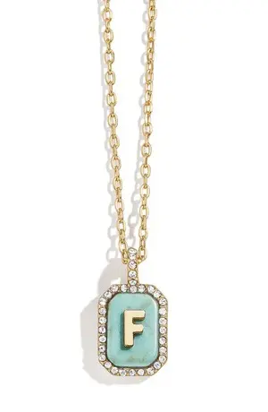 Baublebar BaubleBar Initial Pendant Necklace Turquoise-f