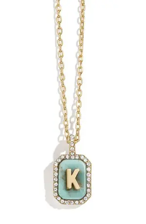 Baublebar BaubleBar Initial Pendant Necklace Turquoise-k