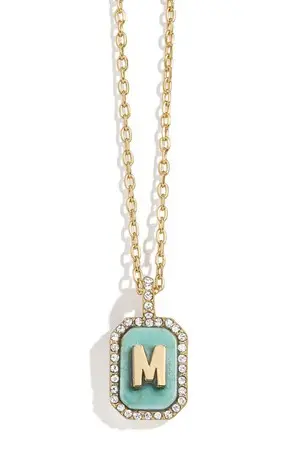 Baublebar BaubleBar Initial Pendant Necklace Turquoise-m
