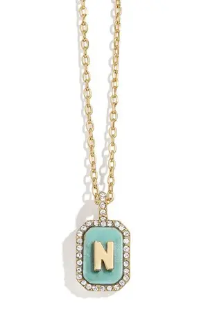 Baublebar BaubleBar Initial Pendant Necklace Turquoise-n