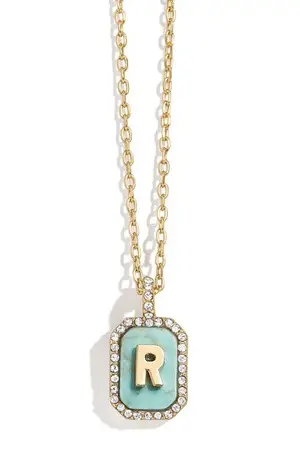 Baublebar BaubleBar Initial Pendant Necklace Turquoise-r