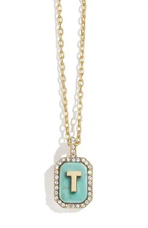 Baublebar BaubleBar Initial Pendant Necklace Turquoise-t