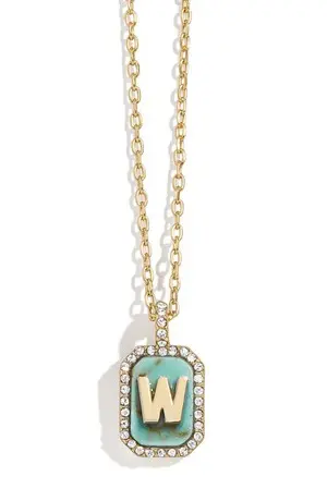 Baublebar BaubleBar Initial Pendant Necklace Turquoise-w